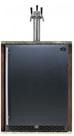 Beer Meister Triple Tap Built-In Homebrew Kegerator - Premium